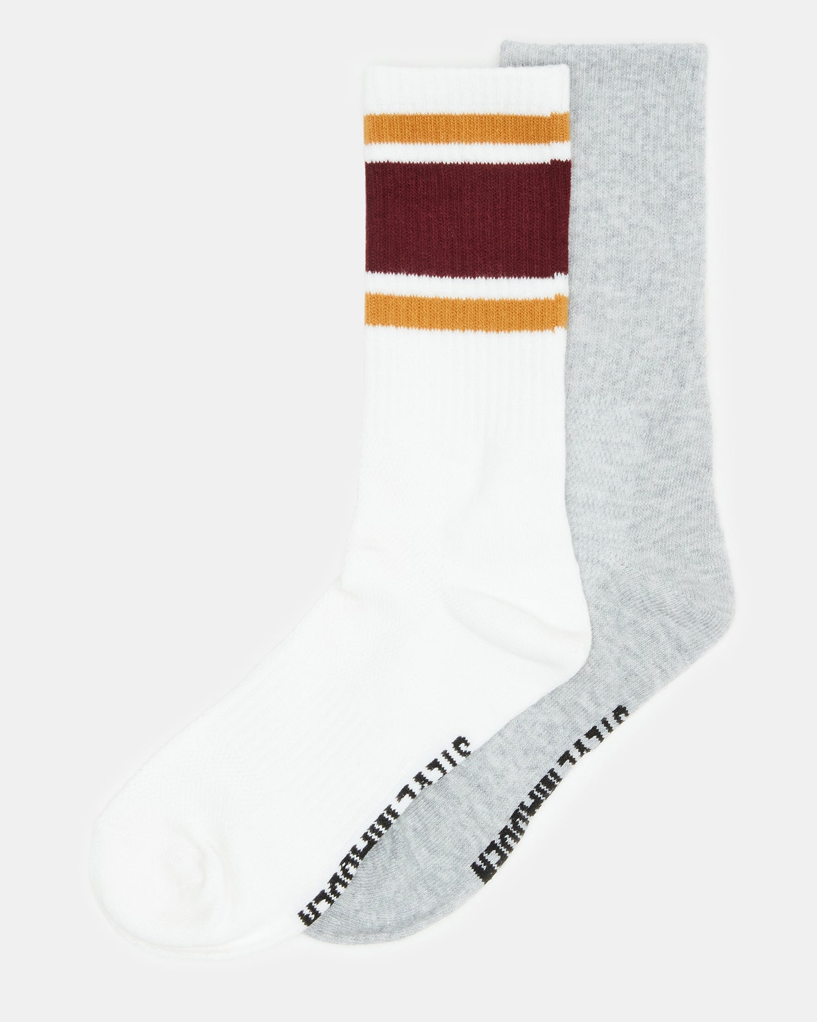 Steve Madden VARSITY CREW SOCKS BONE MULT Accessories – Sundial